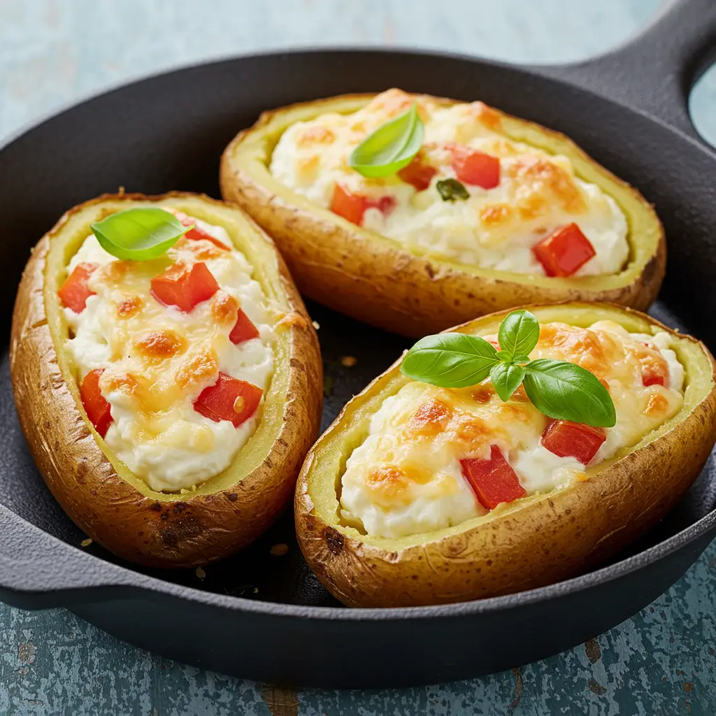 Receita de Batatas Recheadas com Requeijão e Tomate - Dicas e Dicas