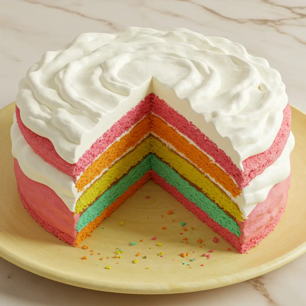 Receita de Bolo Arco-Íris de Chantilly - Dicas e Dicas