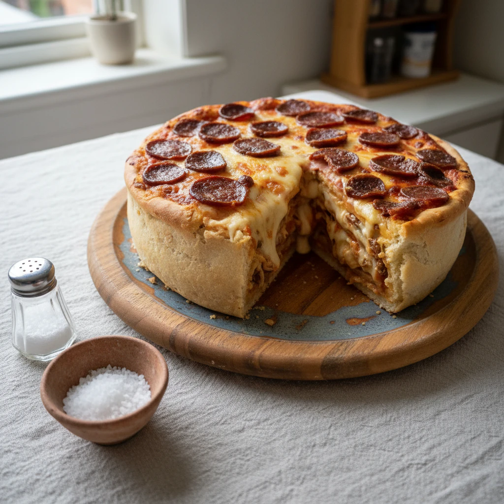 Receita de Bolo Pizza de Linguiça e Mussarela - Dicas e Dicas