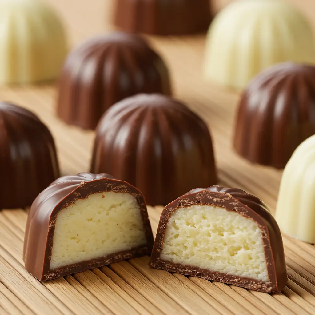Receita de Bombons de Chocolate Meio Amargo e Branco - Dicas e Dicas