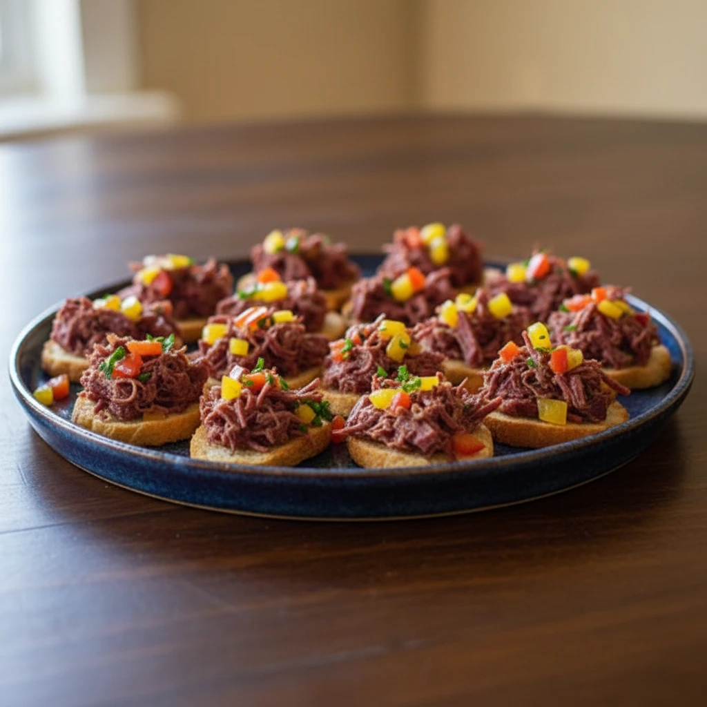 Receita de Canapés de Carne-Seca - Dicas e Dicas