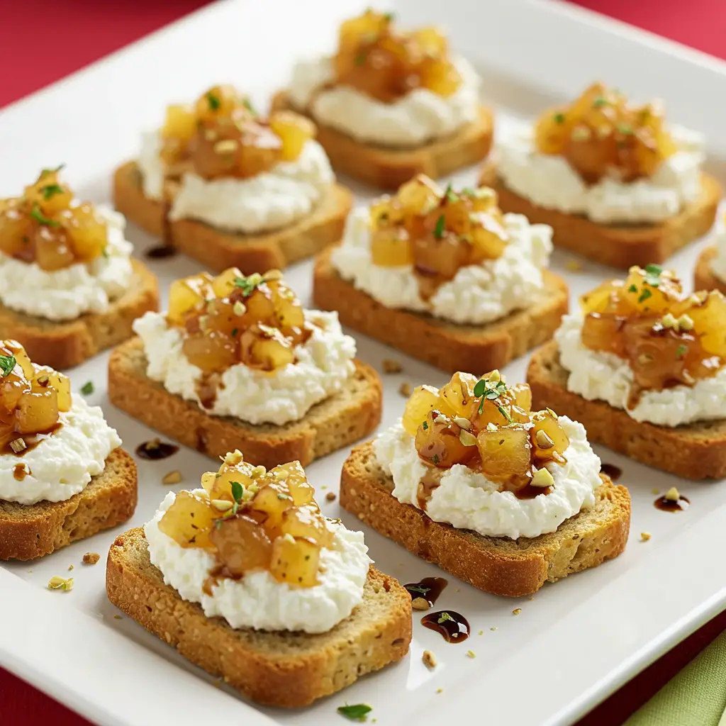 Receita de Canapés de Pão com Ricota e Abacaxi para as Festas - Dicas e ...