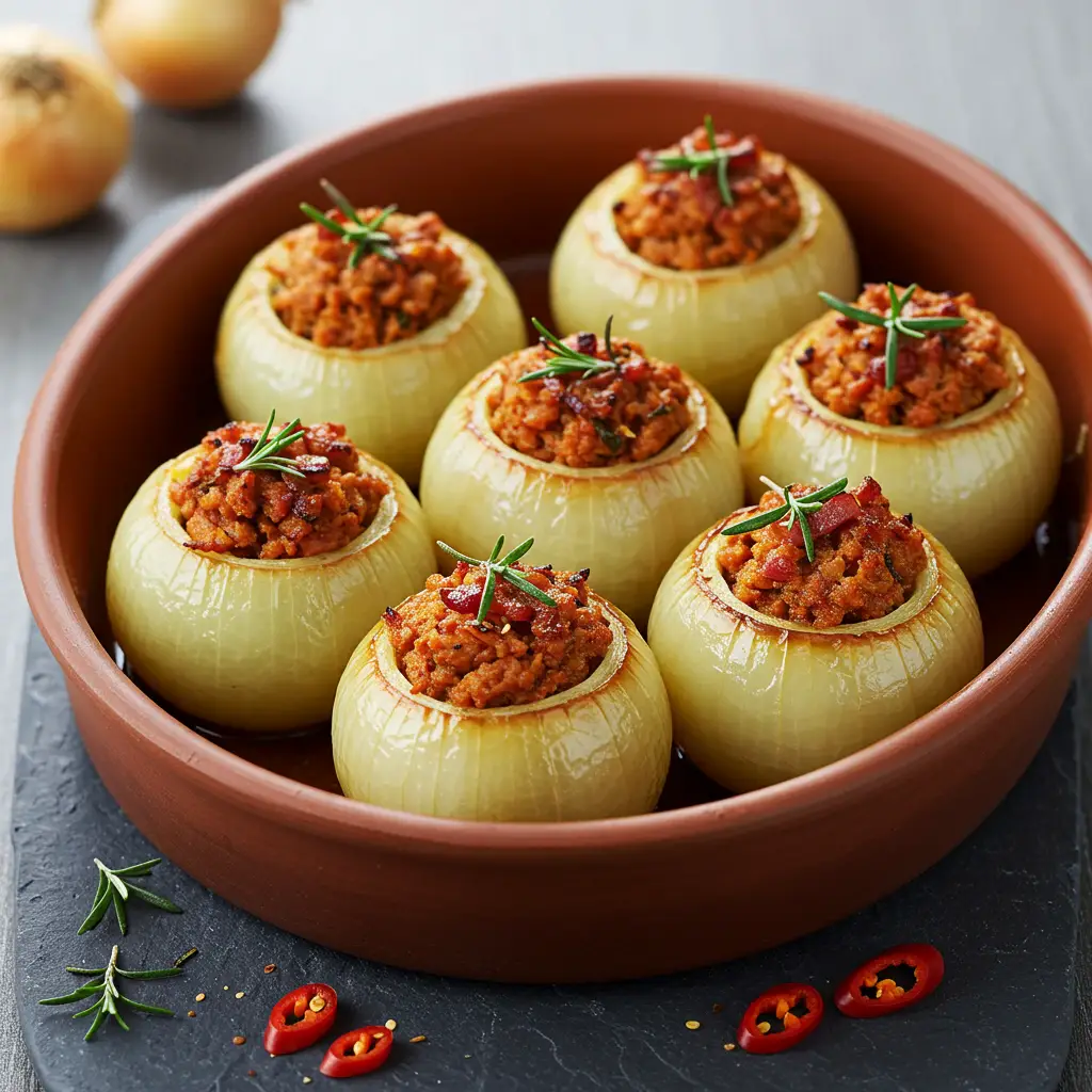 Receita de Cebolas Recheadas ao Bacon - Dicas e Dicas