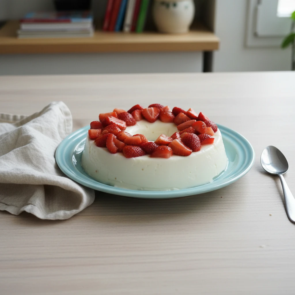 Receita de Manjar de Coco Cremoso com Calda de Morango - Dicas e Dicas