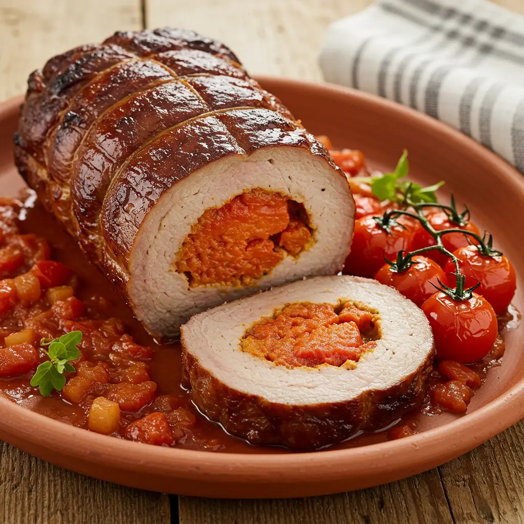 Receita de Pernil Suíno Recheado com Provolone e Bacon - Dicas e Dicas